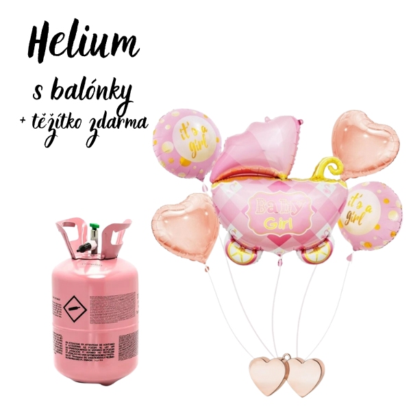 Helium set s balonky - Je to holčička - MojeParty.cz