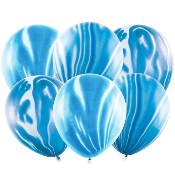 BALÓNKY mramorové modré - MojeParty.cz