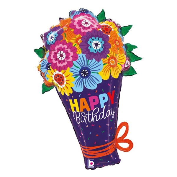 Balónek fóliový Narozeninová kytice 79 cm - MojeParty.cz