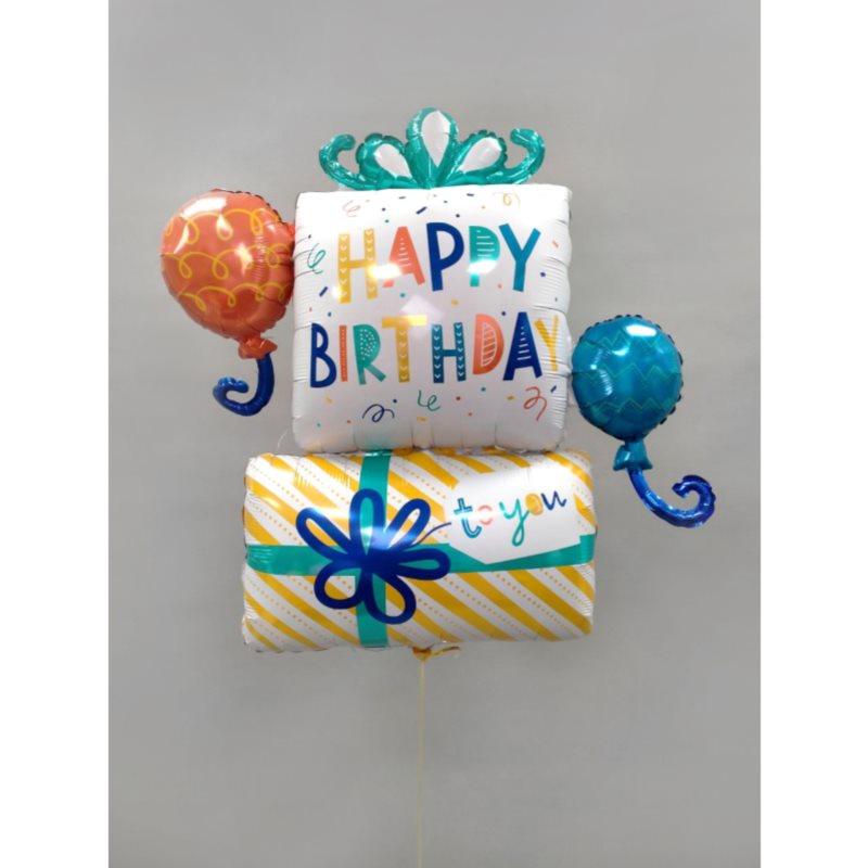 Balónek fóliový Narozeninový dárek 89 cm - MojeParty.cz