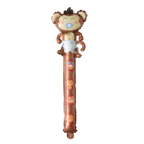 Balónek fóliový Opička hnědá 26 x 78 cm - MojeParty.cz