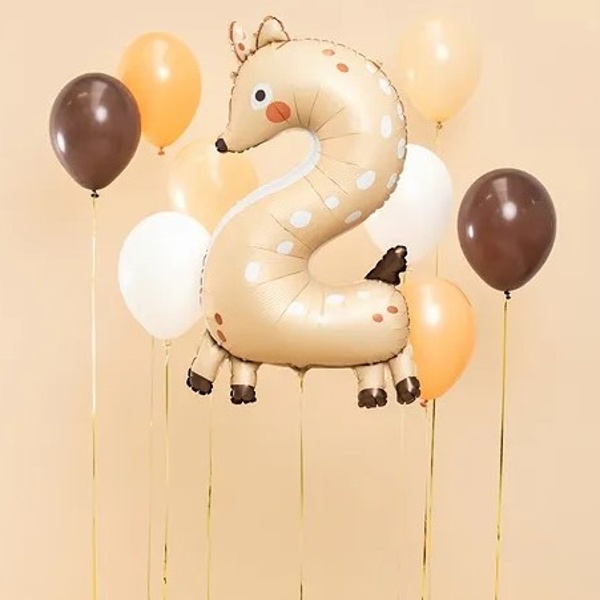 Balónek fóliový čislo 2 Srnka 65 x 102 cm - MojeParty.cz