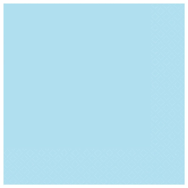 Ubrousky papírové světle modré Clear Sky 33 x 33 cm 20 ks - MojeParty.cz
