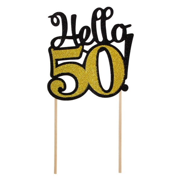 Zápich na dort 50. narozeniny zlatý - MojeParty.cz