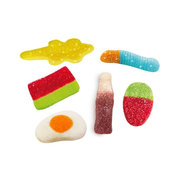 Želé bonbóny s kyselou posypkou 100 g - MojeParty.cz